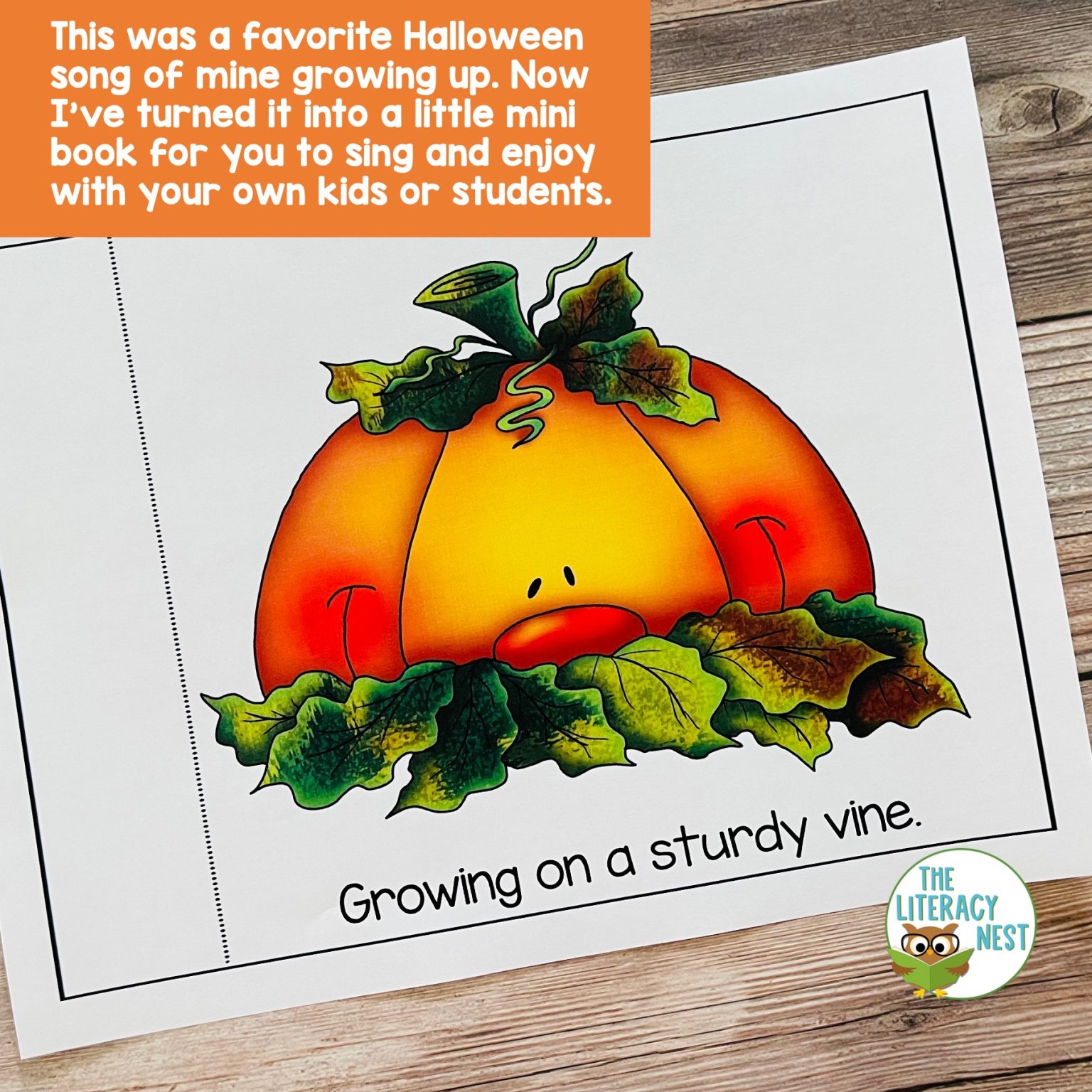Halloween Song Book Freebie: Jack O' Lantern - The Literacy Nest