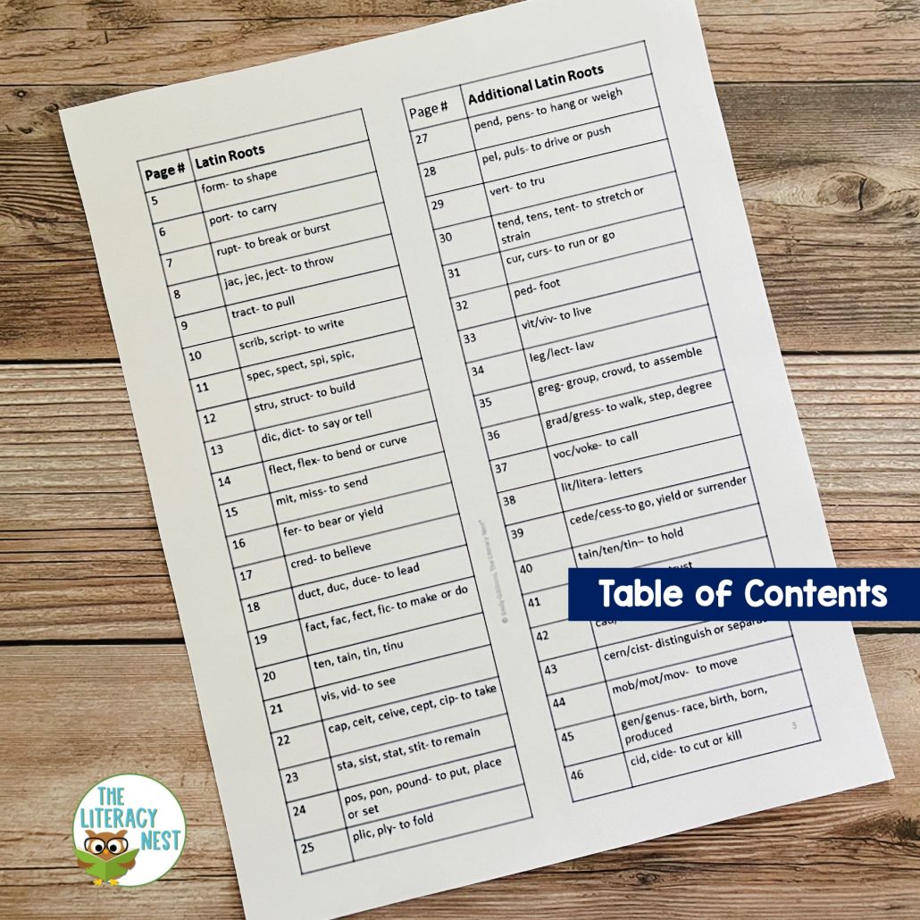 Morphology Reading Passages for Latin Roots and Connectives - The ...