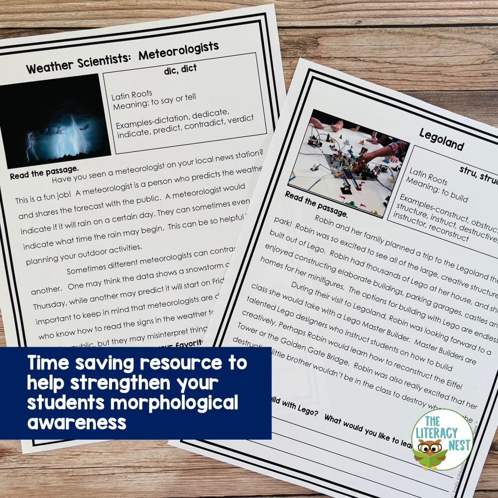 Morphology Reading Passages for Latin Roots and Connectives - The ...