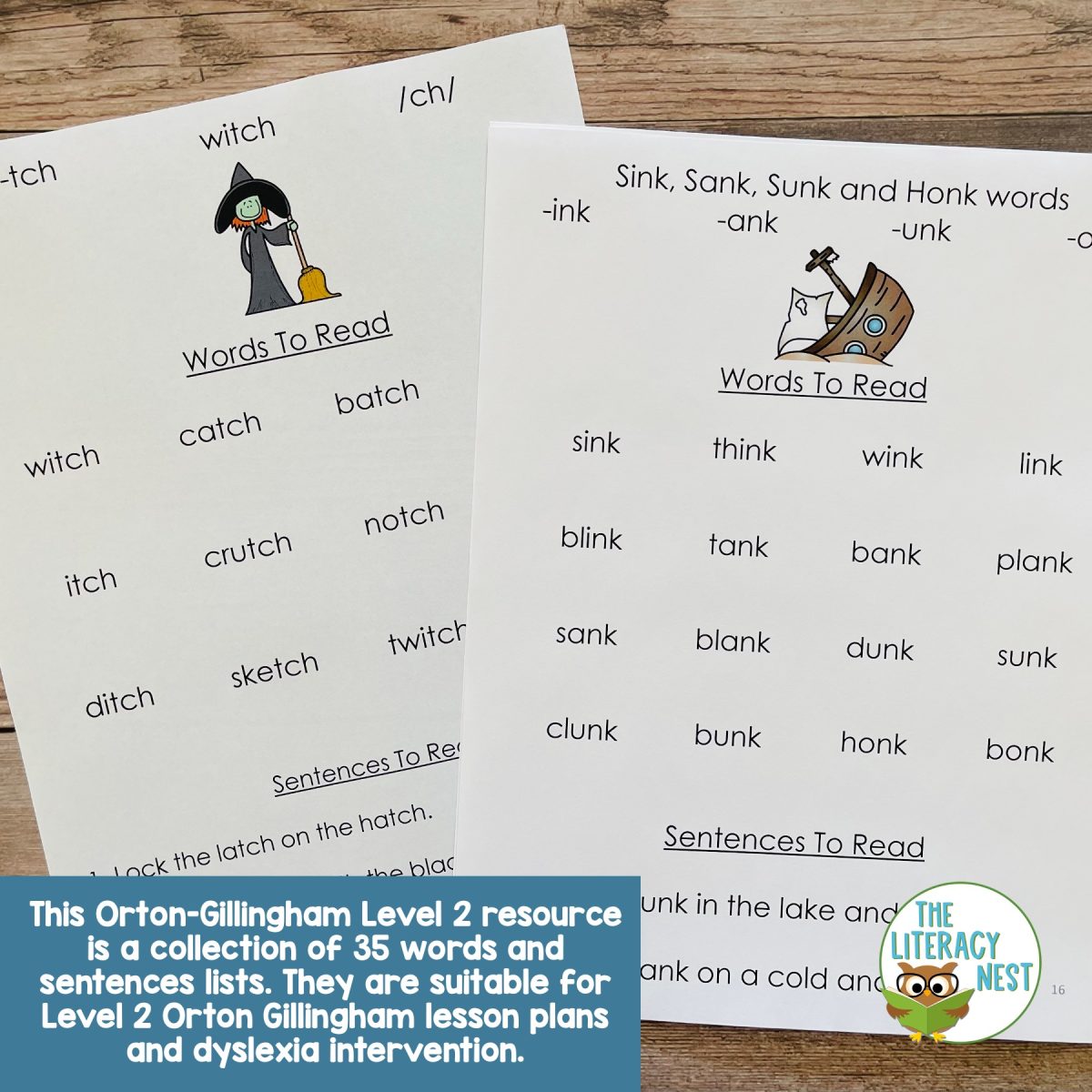 Decodable Word Lists & Sentences for Orton Gillingham Lessons Level 2 ...