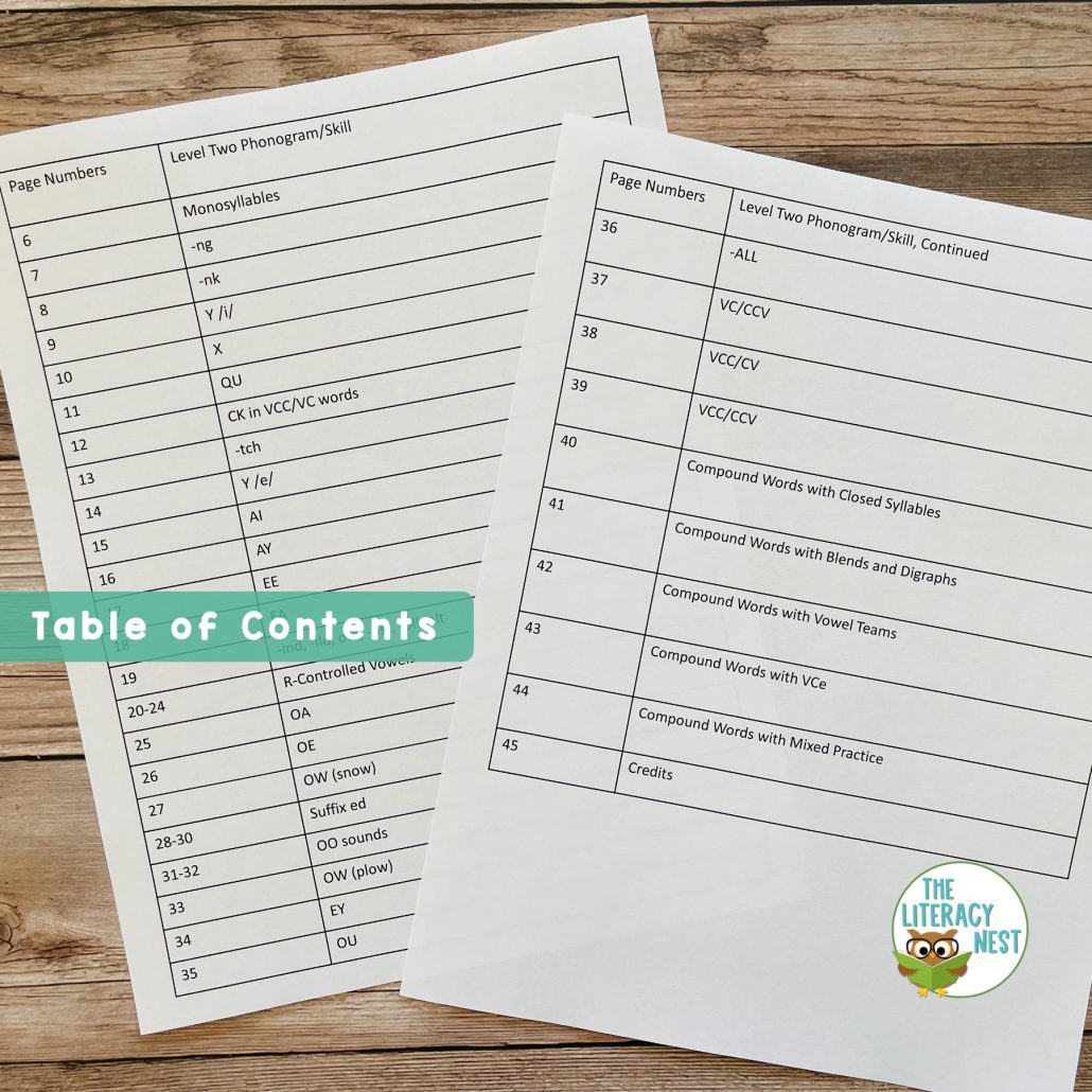 Decodable Word Lists & Sentences for ADVANCED Orton Gillingham Level 2 ...