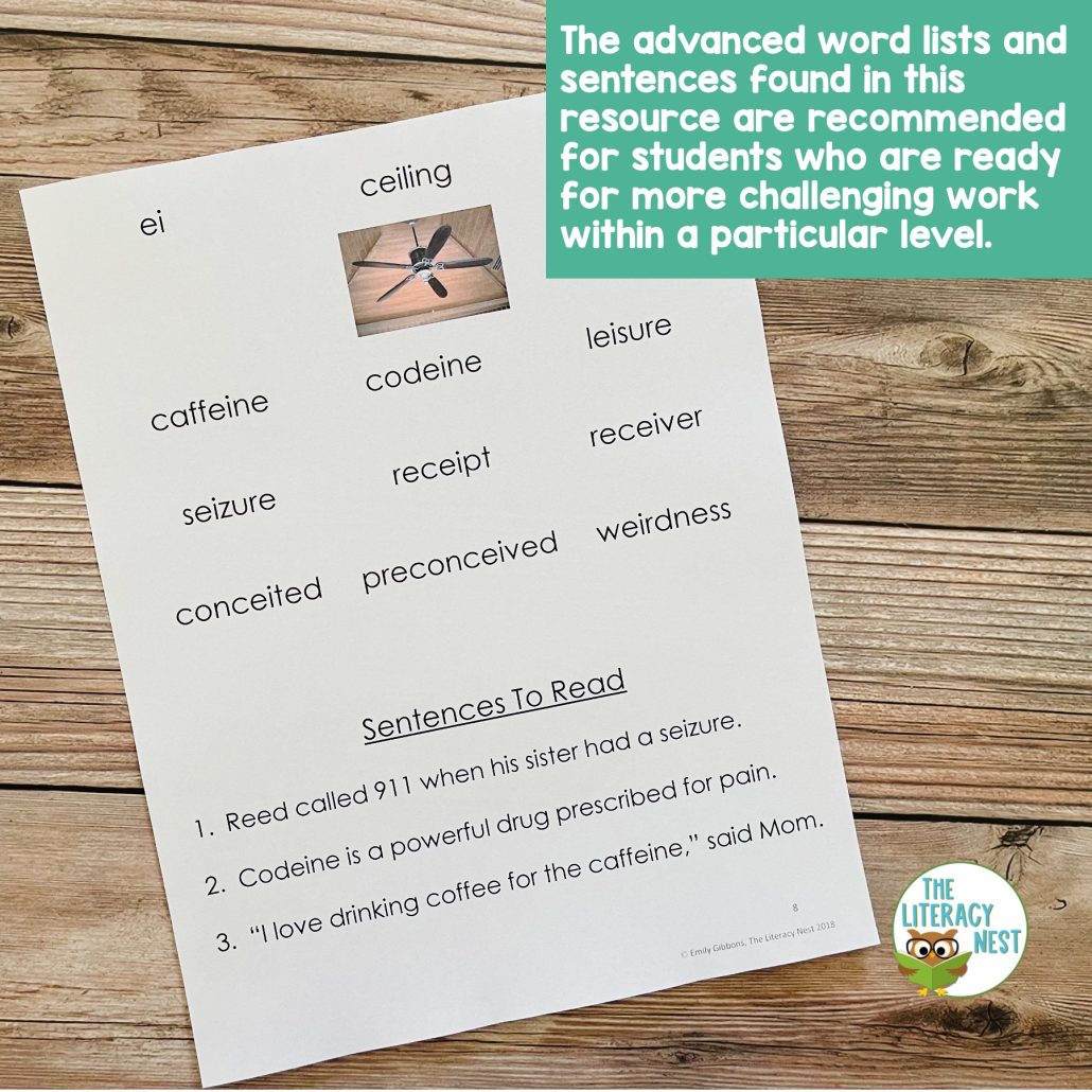 Decodable Word Lists and Sentences for ADVANCED Orton Gillingham Level ...