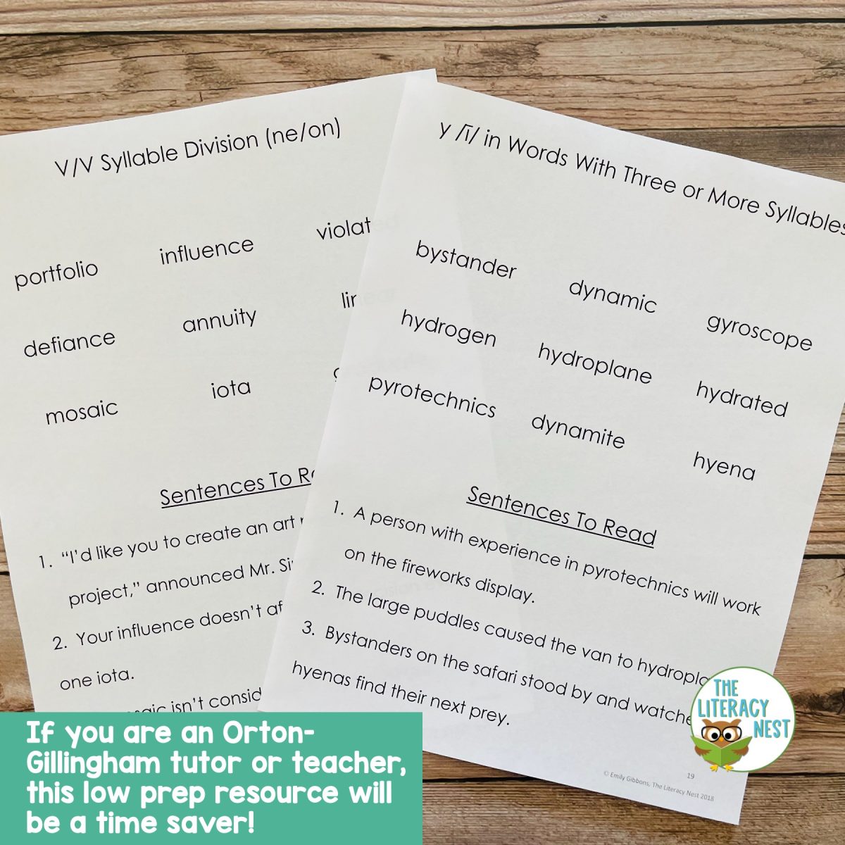 Decodable Word Lists and Sentences for ADVANCED Orton Gillingham Level ...