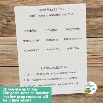 Decodable Word Lists & Sentences for ADVANCED Orton Gillingham Level 5 ...