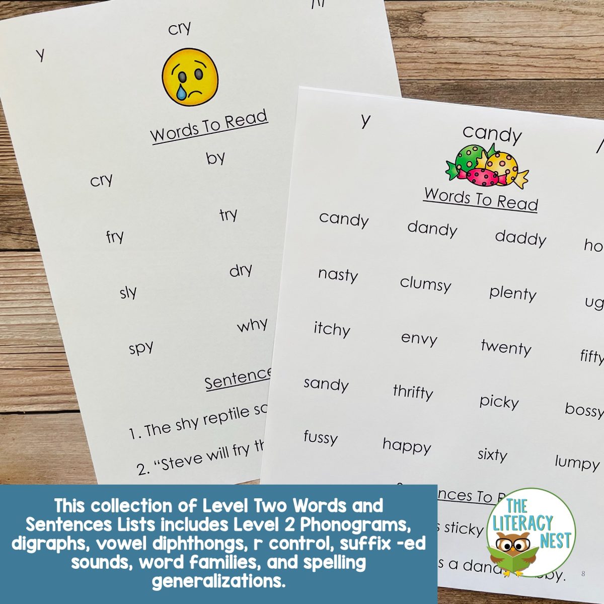Decodable Word Lists & Sentences for Orton Gillingham Lessons Level 2 ...