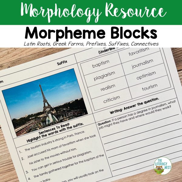 Morphology Activities Prefixes, Suffixes, Roots, Greek Forms - The ...