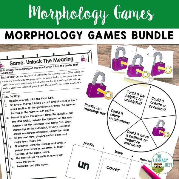 Orton-Gillingham Morphology Games FREEBIE - The Literacy Nest