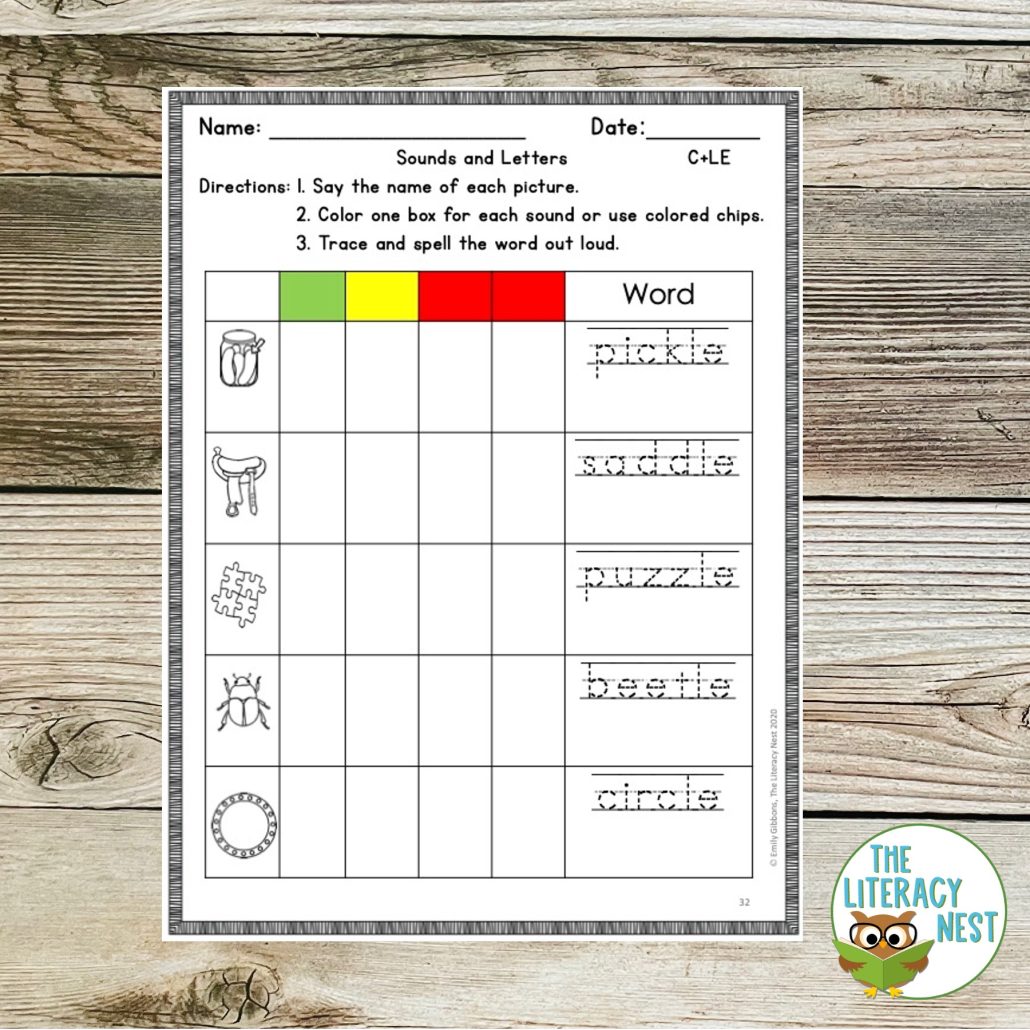 Syllable Type Consonant + LE Orton-Gillingham Multisensory - The ...