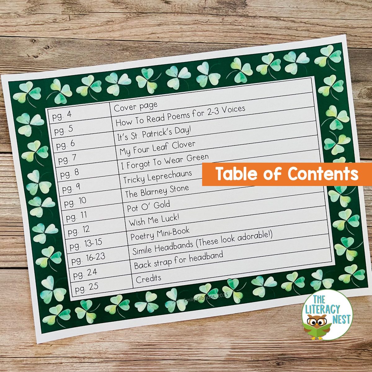 St. Patrick's Day Poems for Fluency Practice - The Literacy Nest