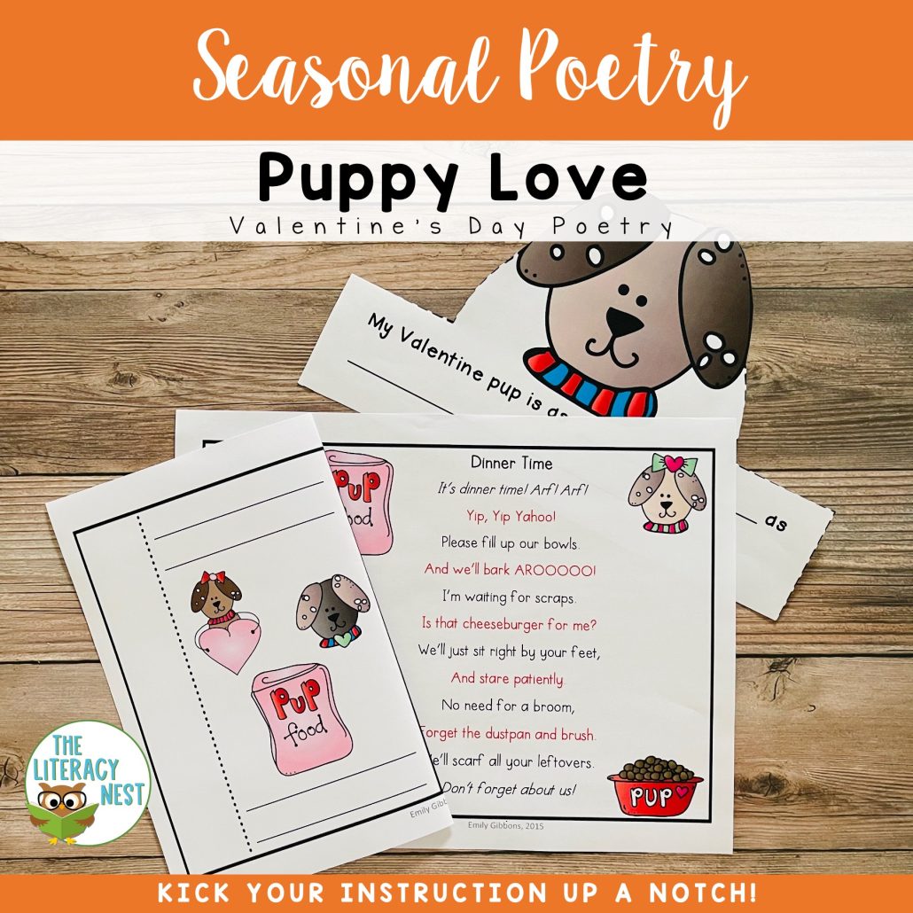 Valentine's Day Fluency Poems February Activities - The Literacy Nest