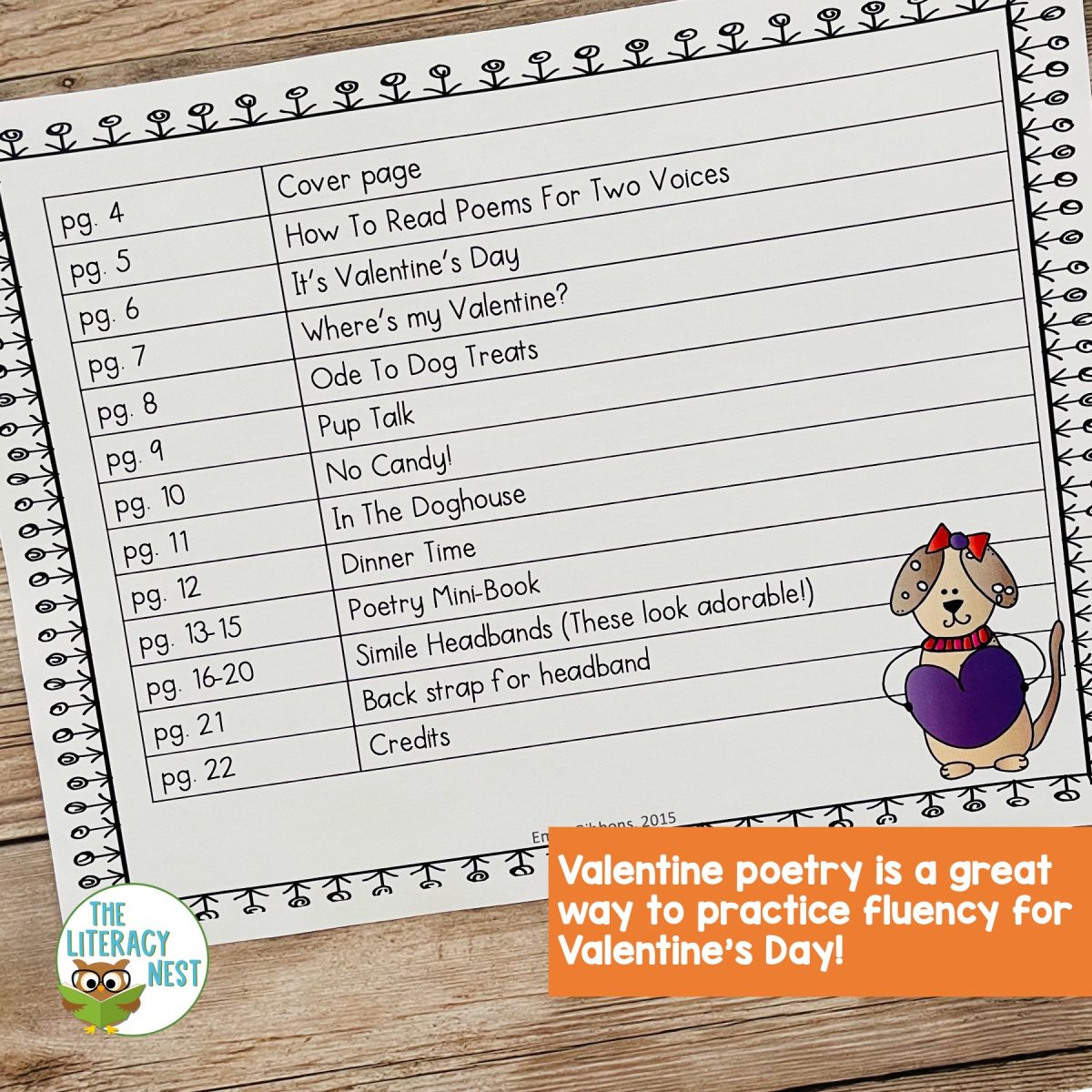 Valentine's Day Fluency Poems February Activities - The Literacy Nest