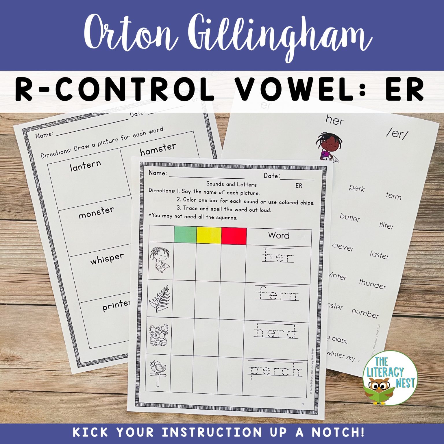 Syllable Types R-Controlled Vowels for Orton-Gillingham Lesson Plans ...