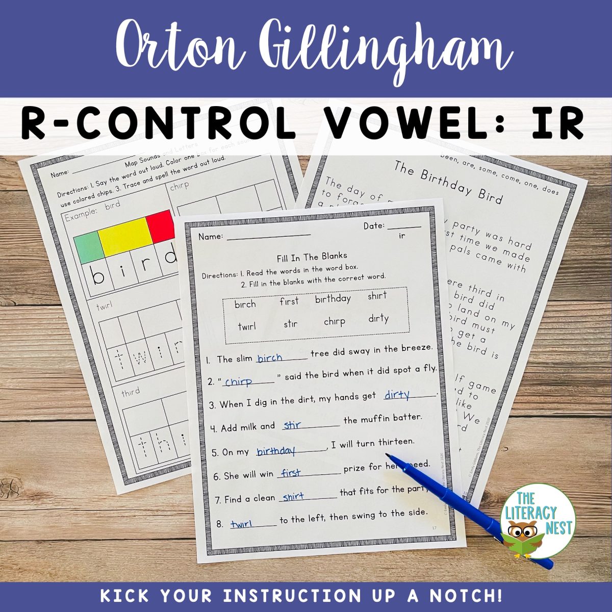 Syllable Types R-Controlled Vowels for Orton-Gillingham Lesson Plans ...