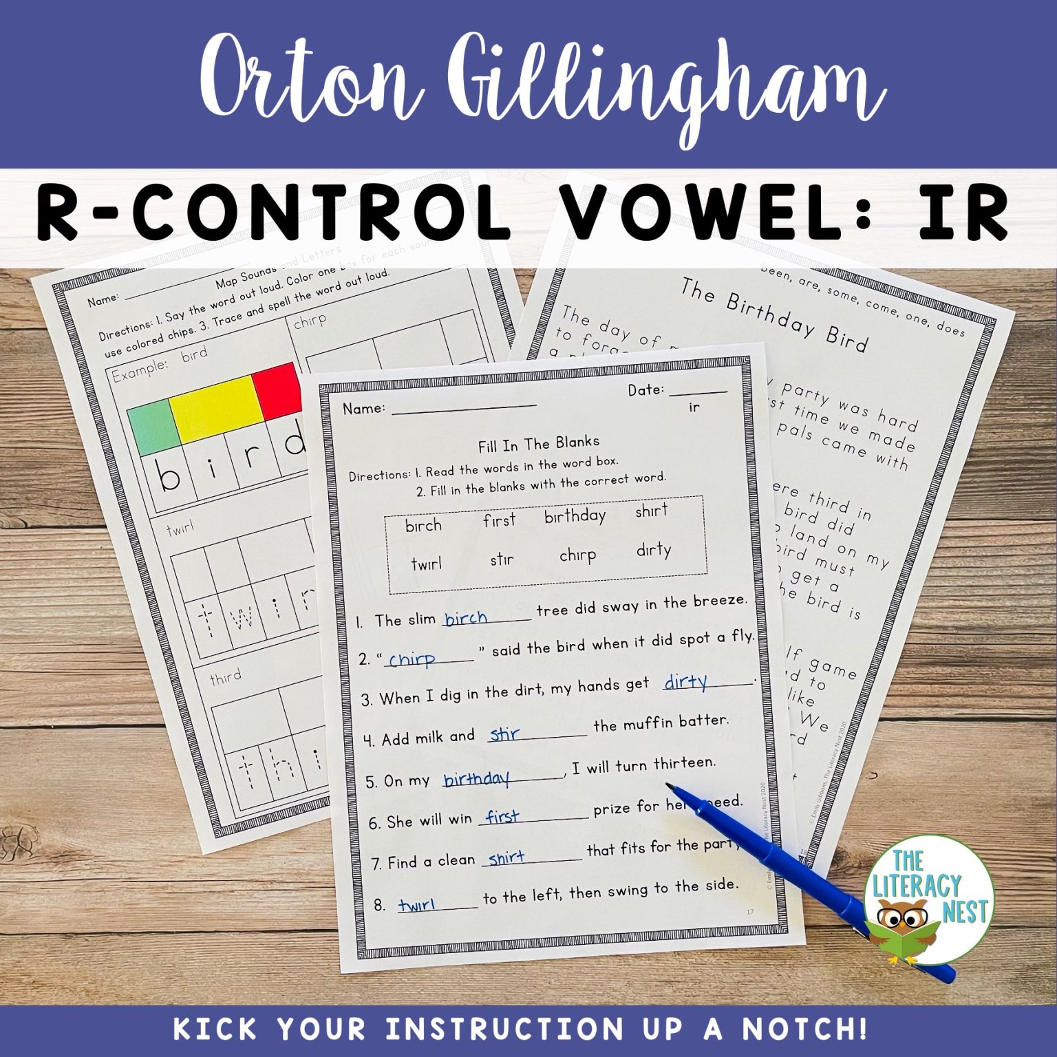 Syllable Types R-Controlled Vowels for Orton-Gillingham Lesson Plans ...