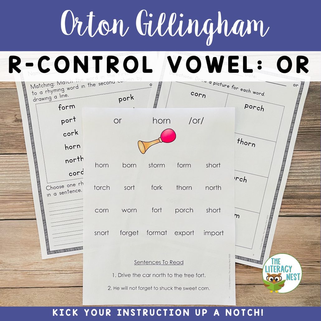 Syllable Types R-Controlled Vowels for Orton-Gillingham Lesson Plans ...