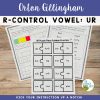 R-Controlled Vowel: UR | Orton-Gillingham Multisensory Phonics Activity ...