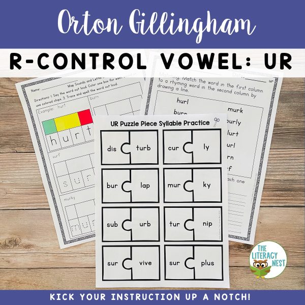 Syllable Types R-Controlled Vowels for Orton-Gillingham Lesson Plans ...