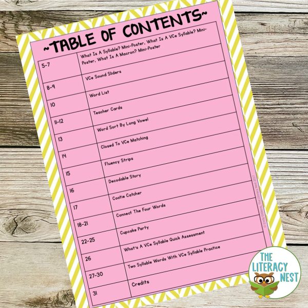 Syllable Types: VCe Orton-Gillingham Explicit Phonics - The Literacy Nest