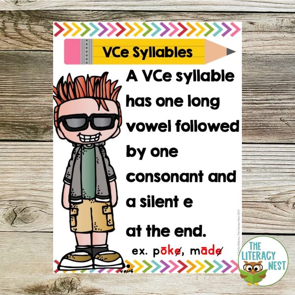 Syllable Types: VCe Orton-Gillingham Explicit Phonics - The Literacy Nest