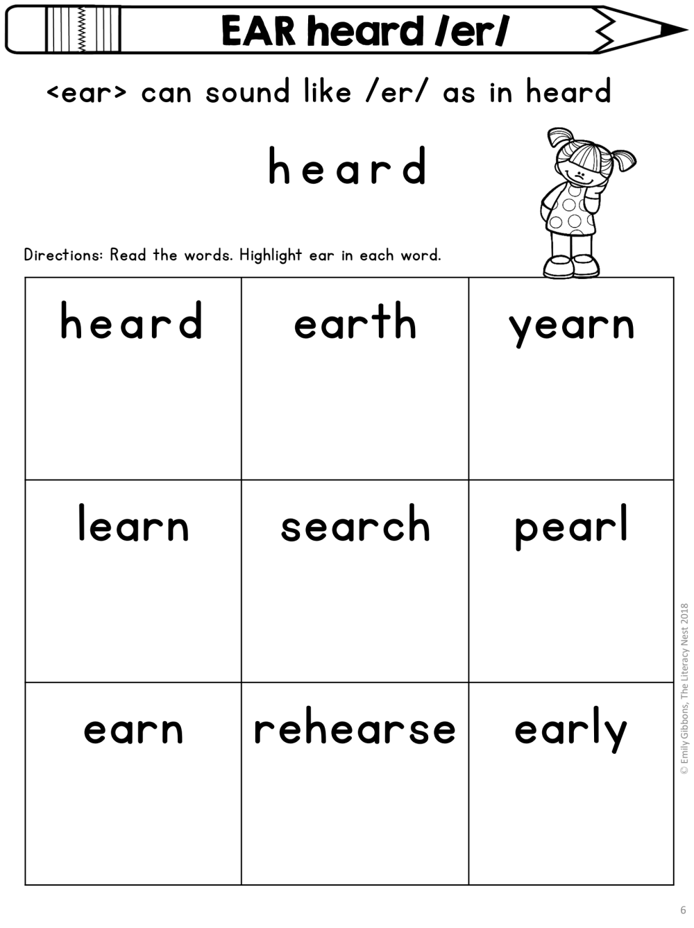 Orton-Gillingham Activities Sounds of EAR Multisensory Reading and ...