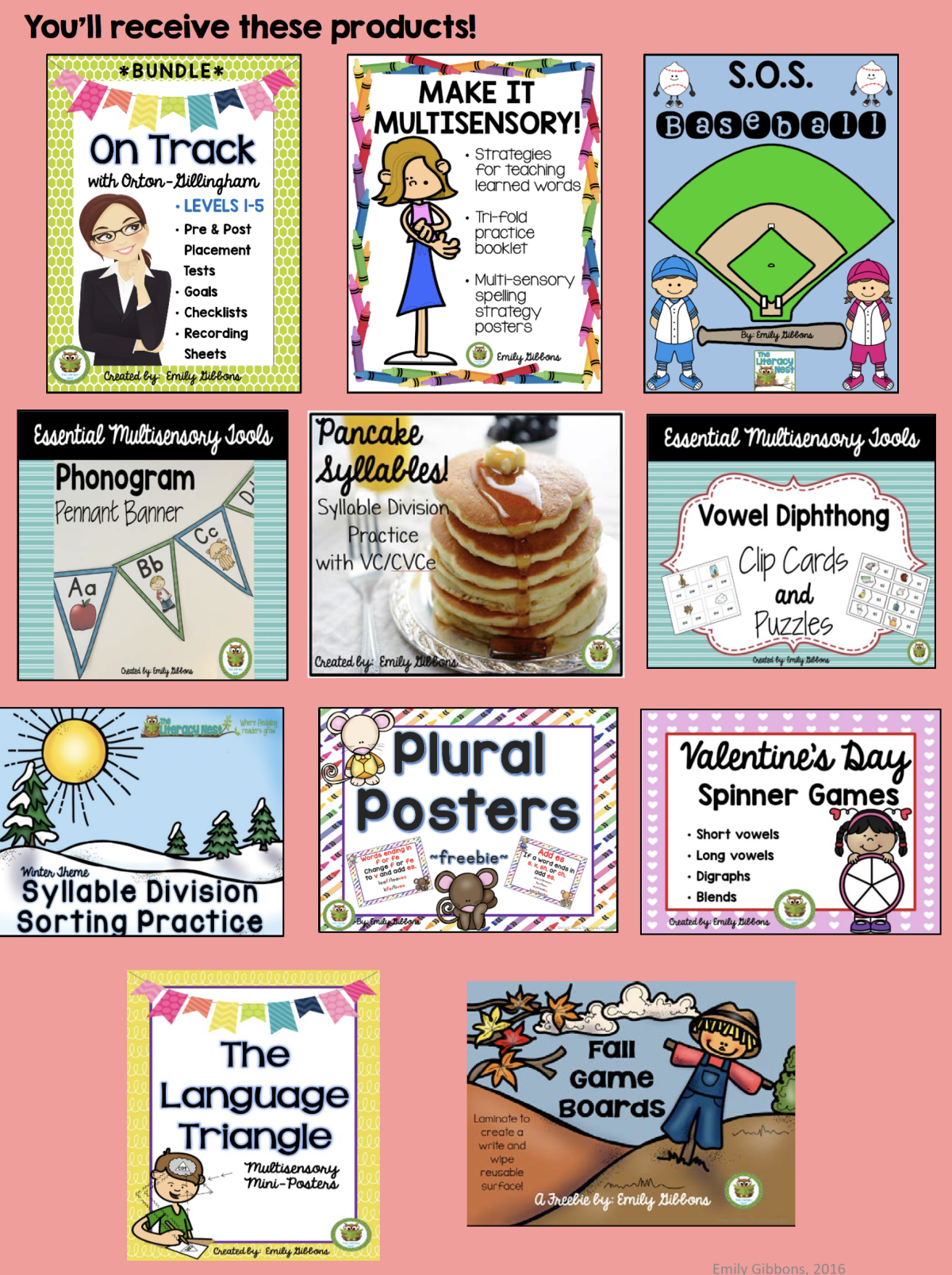 Orton-Gillingham Activities, Games and Worksheets Complete Bundle (part ...