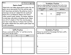 Suffixes Vocabulary and Reading Comprehension - The Literacy Nest