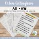 AU and AW Spelling Rules for Orton-Gillingham Lessons - The Literacy Nest