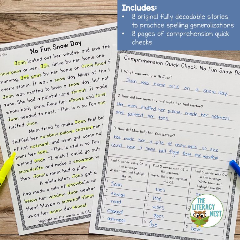 Spelling Rules Decodable Passages for Orton Gillingham Lessons - The ...
