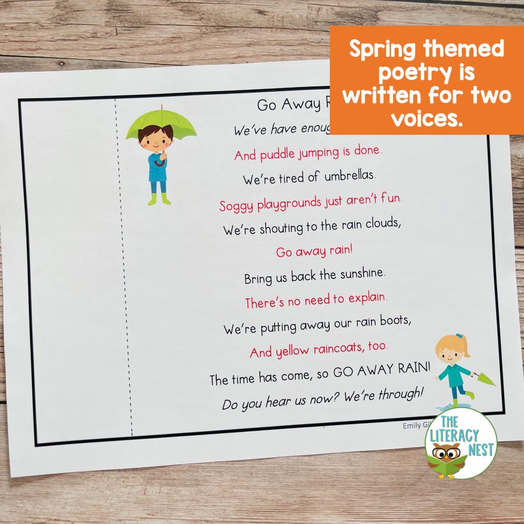 Spring Poems for Fluency Practice - The Literacy Nest
