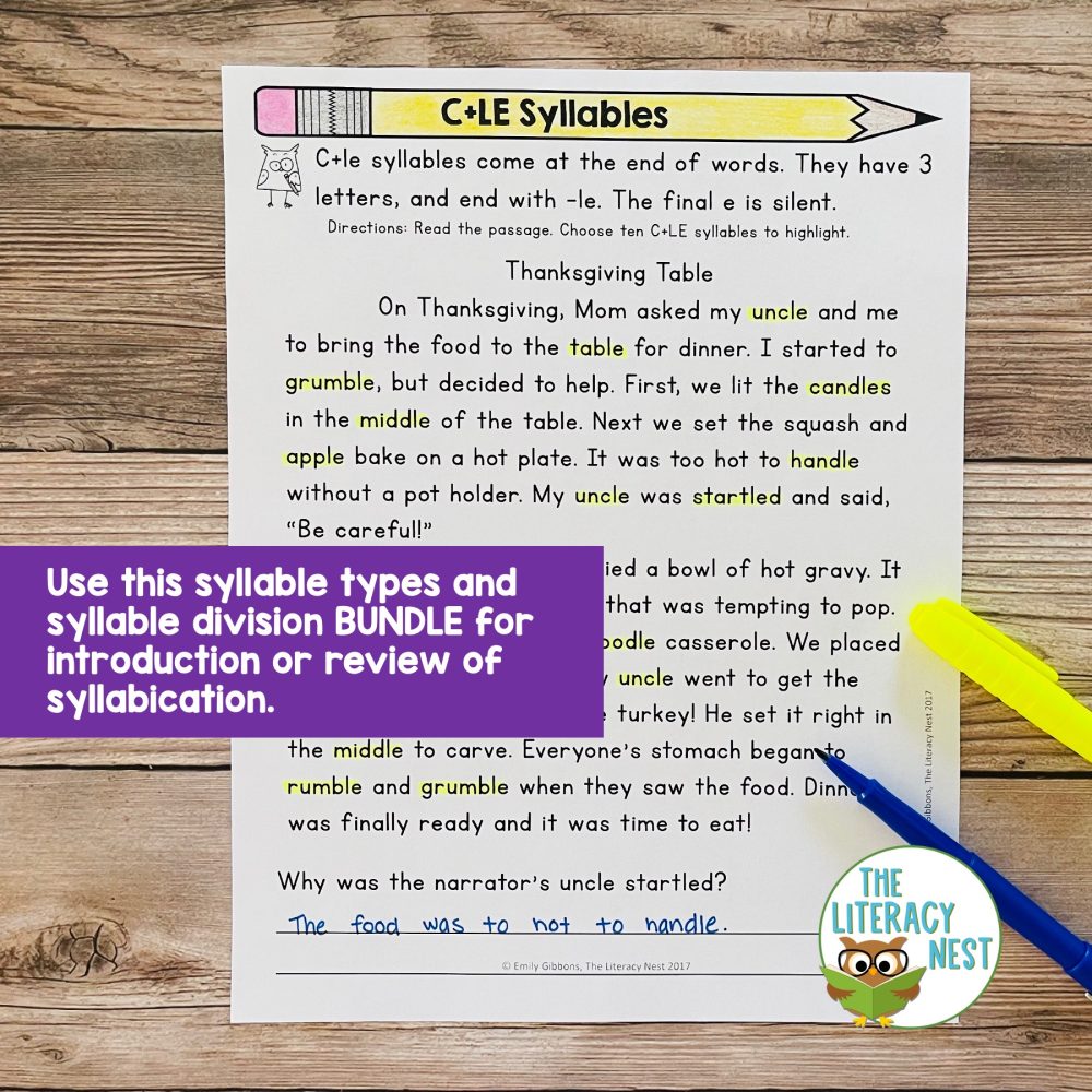 Syllable Types and Syllable Division for Orton-Gillingham Lessons ...