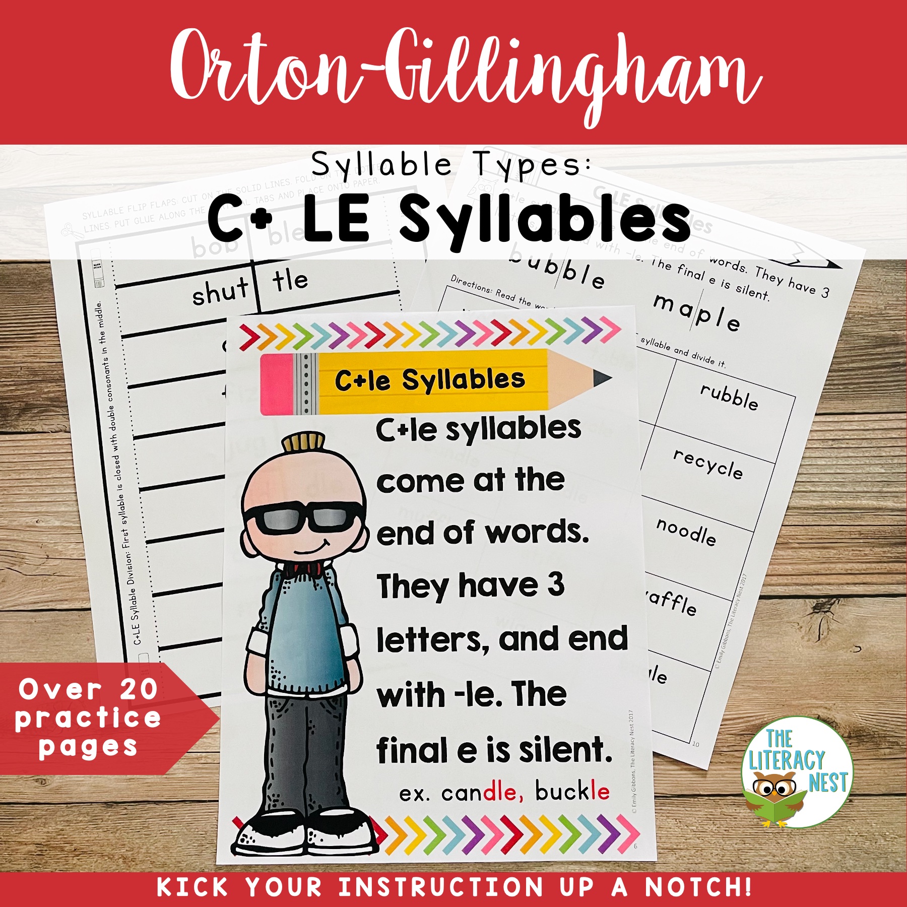 C+LE Syllable Type Orton-Gillingham Activities - The Literacy Nest