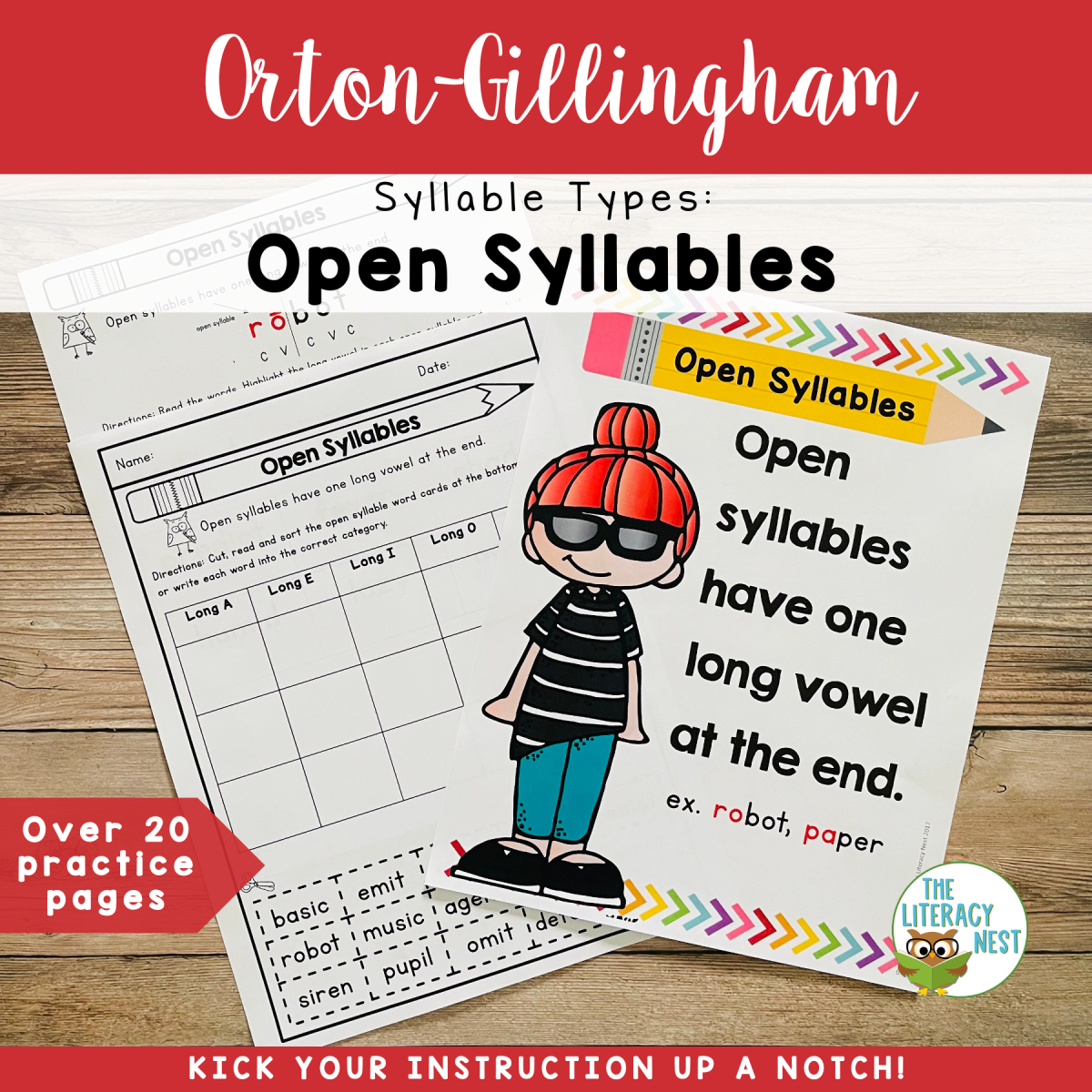 Syllable Types: Open Syllables Orton-Gillingham Activities - The ...