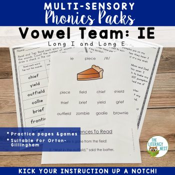 IE Phonics Activities Multisensory Practice to Support Orton-Gillingham ...