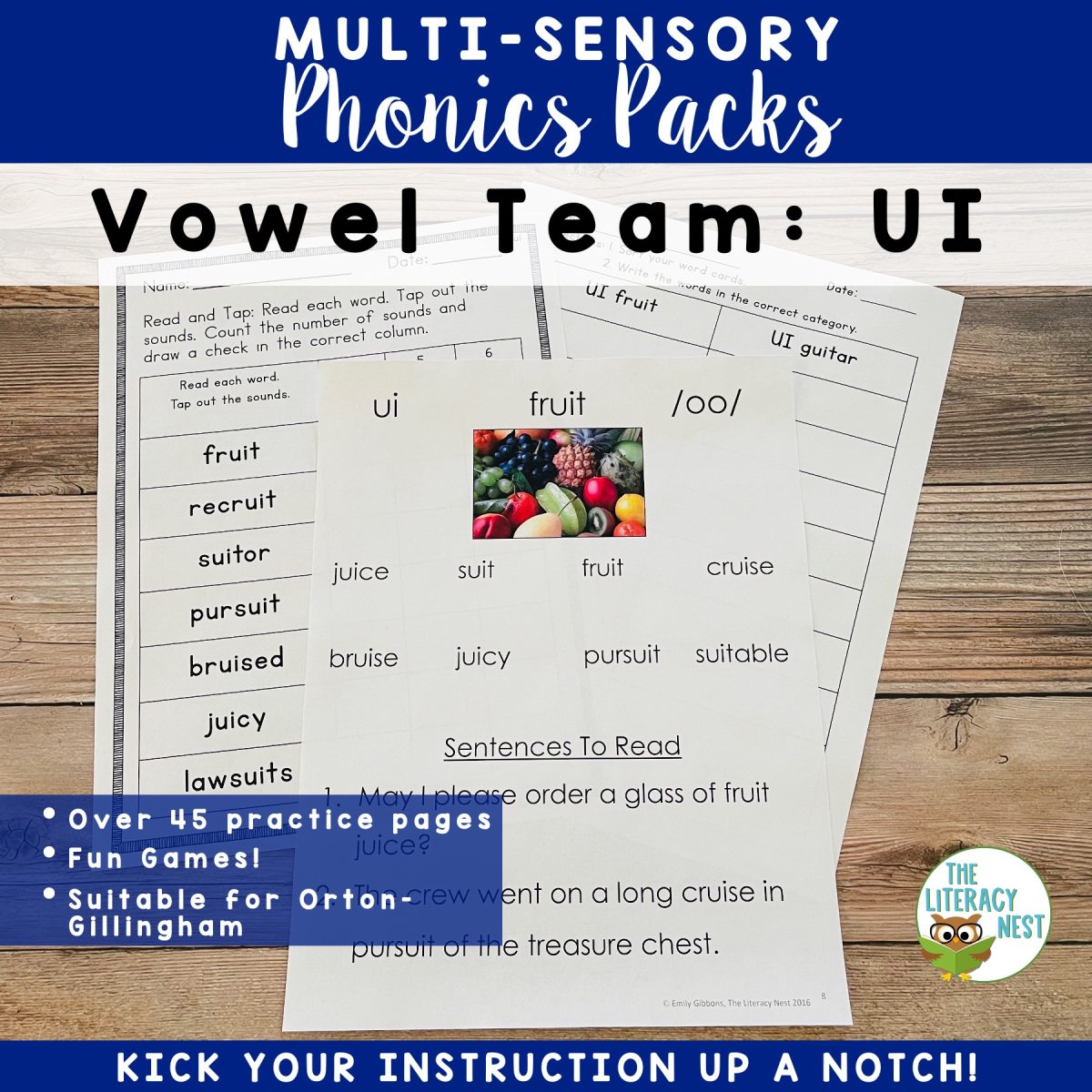 Vowel Team: UI Variant Vowels | Orton-Gillingham Multisensory Phonics ...