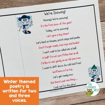 Winter Poems for Fluency Practice - The Literacy Nest
