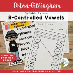 Syllable Types R-Controlled Vowels for Orton-Gillingham Lesson Plans ...