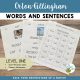 Decodable Word Lists & Sentences for Orton Gillingham Lessons Level 1 ...