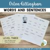 Decodable Word Lists & Sentences for Orton Gillingham Lessons Level 3 ...