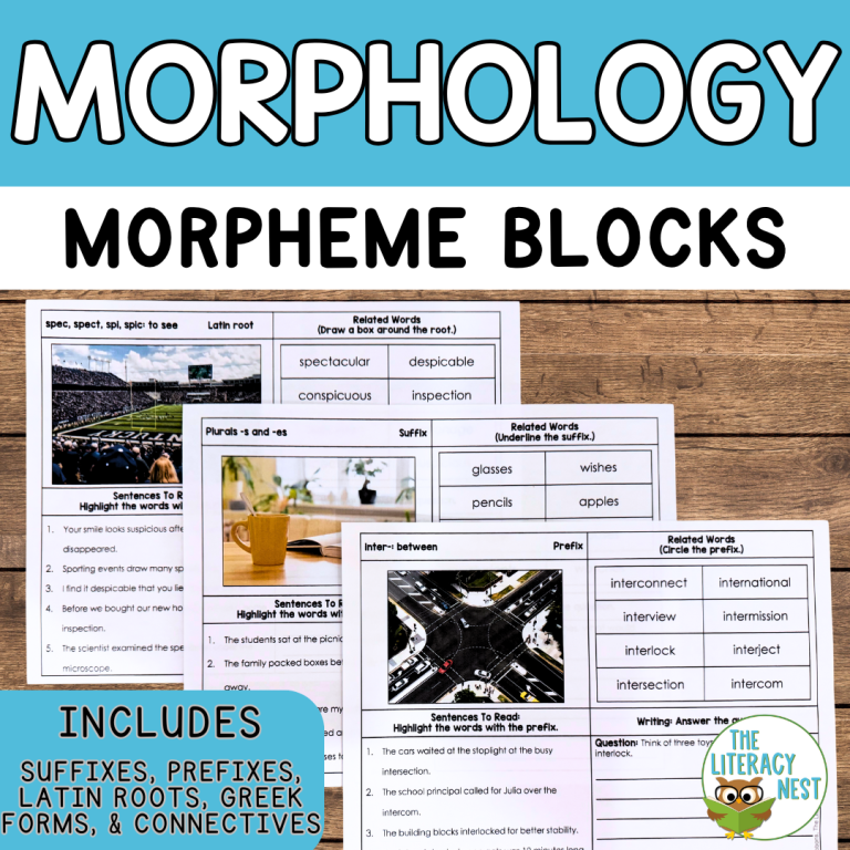 Morphology Activities Prefixes, Suffixes, Roots, Greek Forms - The ...