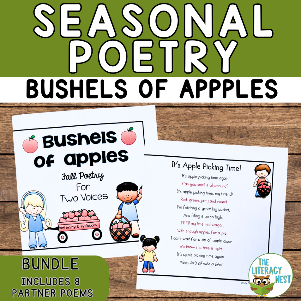 Apple Poems for Fluency Practice - The Literacy Nest