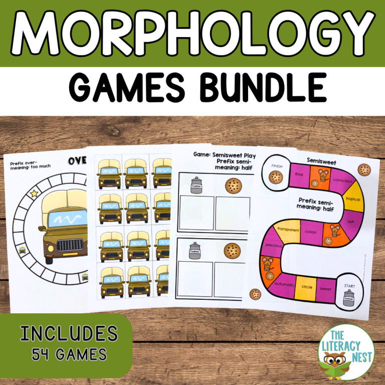 Morphology Activities Games Bundle for Orton-Gillingham Lessons - The ...
