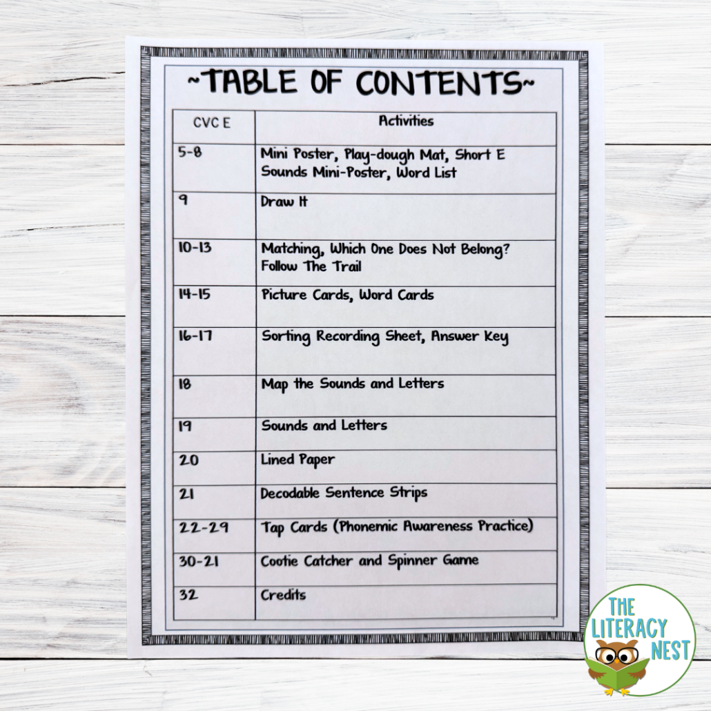 CVC Short E Phonics Activities for Orton-Gillingham Lessons - The ...