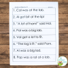 Orton-Gillingham Decodable Sentences Level One - The Literacy Nest