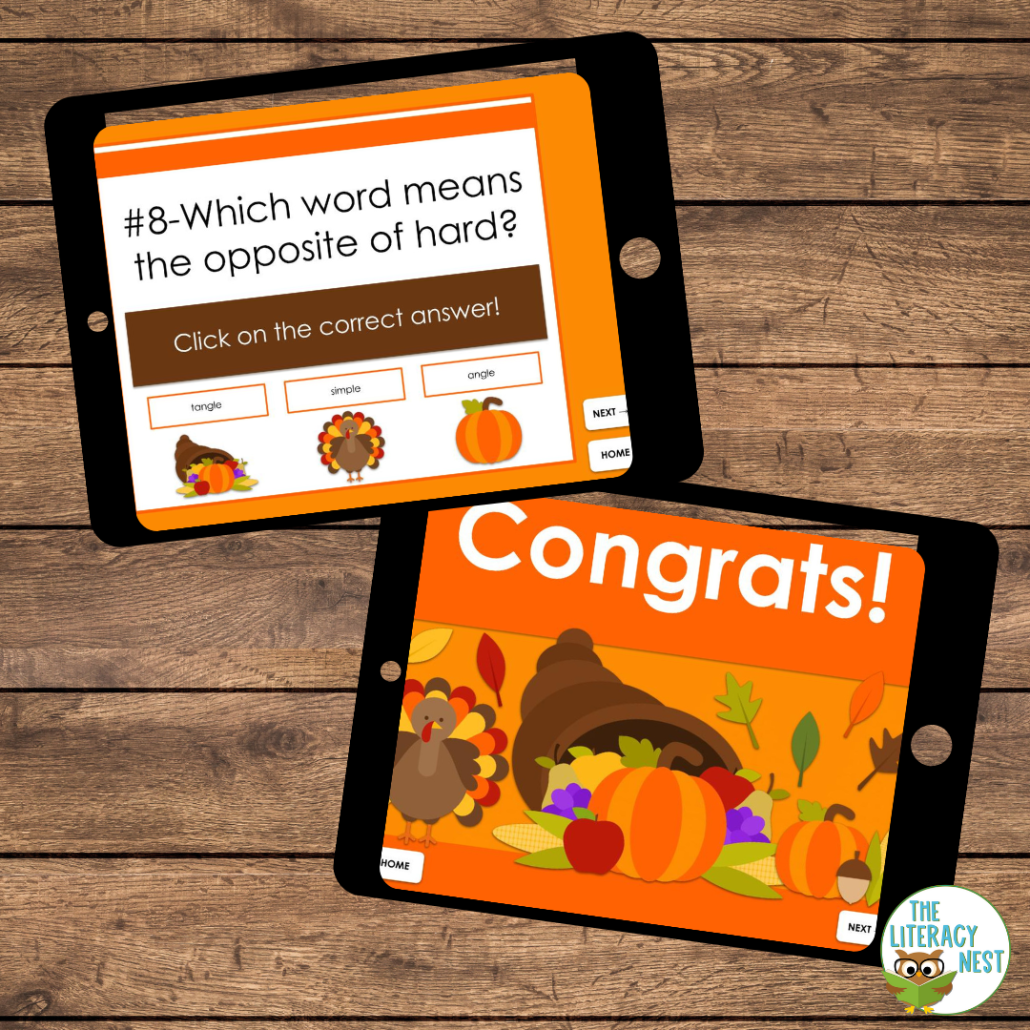 Thanksgiving Activities Syllable Activities for Virtual Learning - The ...