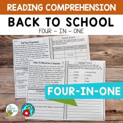 Reading Comprehension Back to School Passages - The Literacy Nest