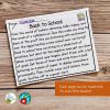 Reading Comprehension Back to School Passages - The Literacy Nest