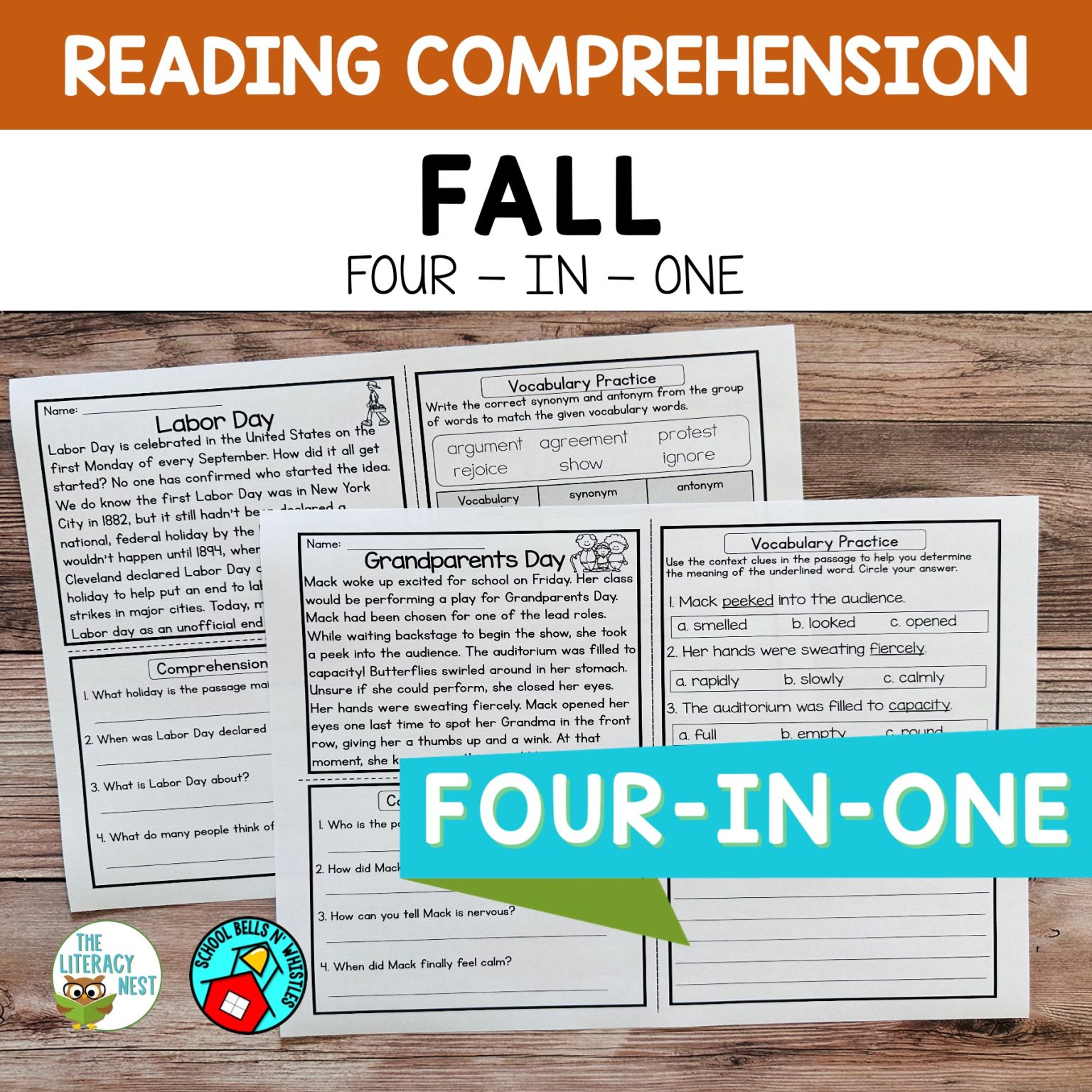 Reading Comprehension Fall Passages for Upper Elementary - The Literacy ...