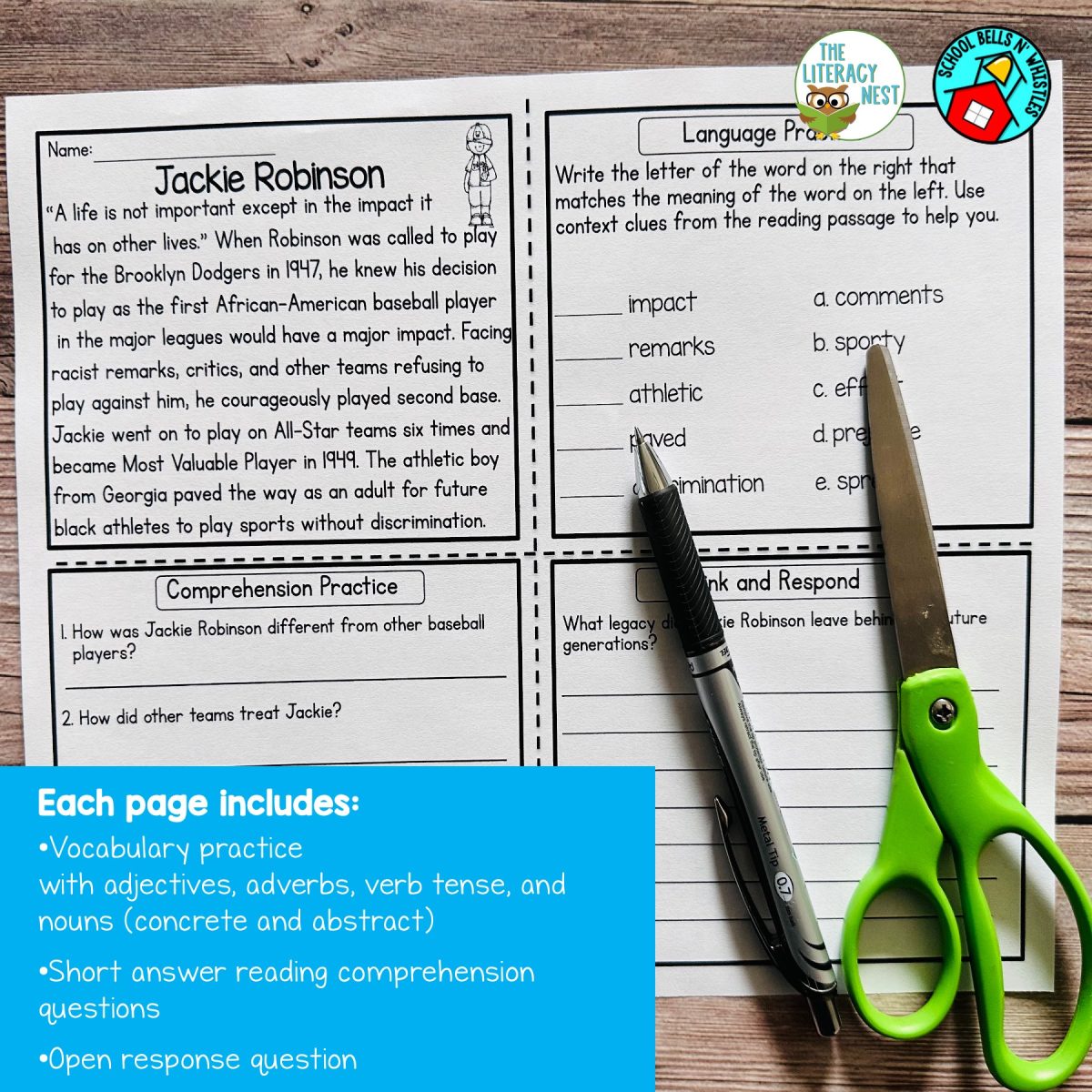 Reading Comprehension Passages for Upper Elementary FREEBIE - The ...