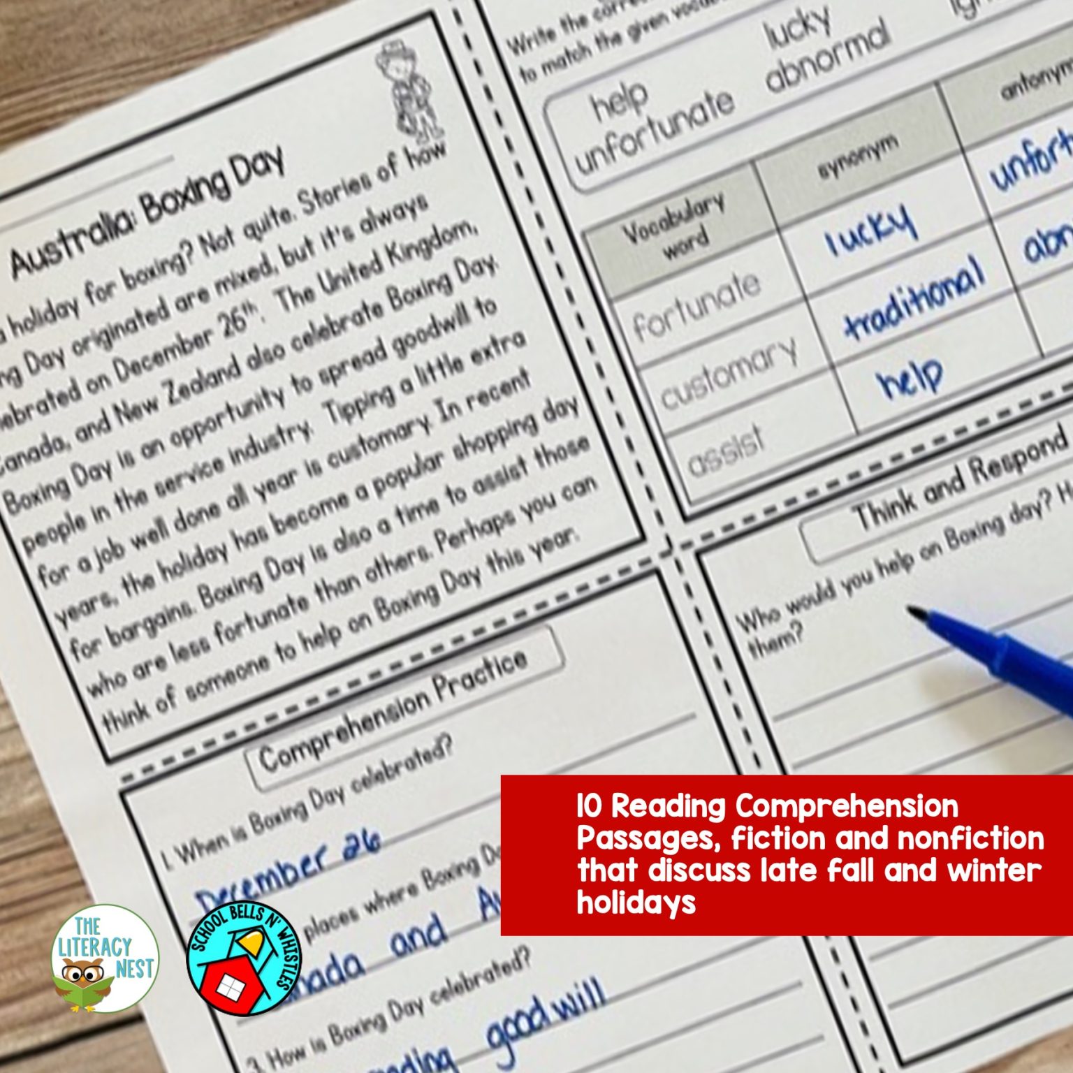 Reading Comprehension Holidays Around the World - The Literacy Nest