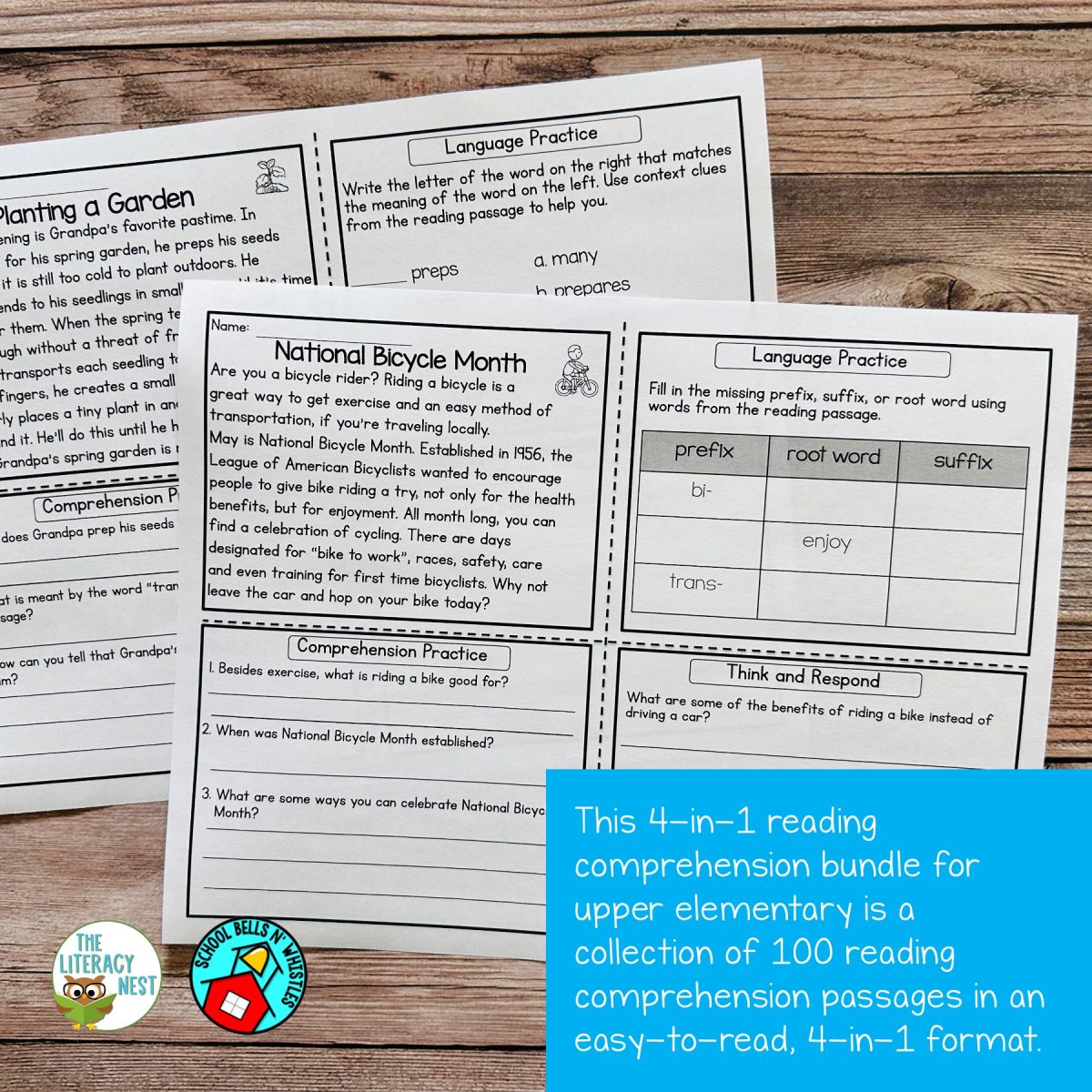 Reading Comprehension: Bundle | Upper Elementary Literacy | Virtual ...